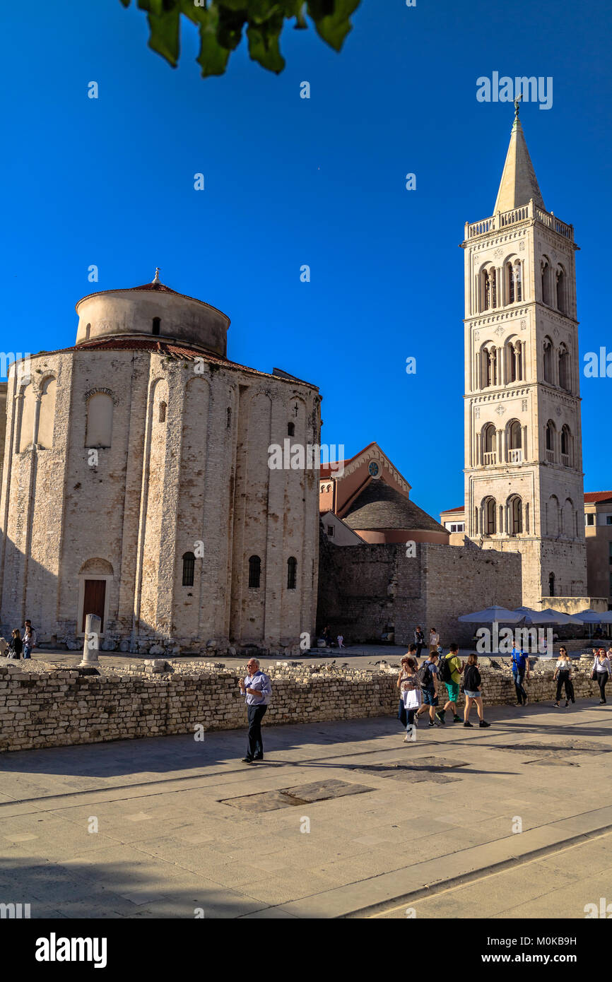 Ancient church of St Donatus and St Anastasia bell tower, Zadar ...