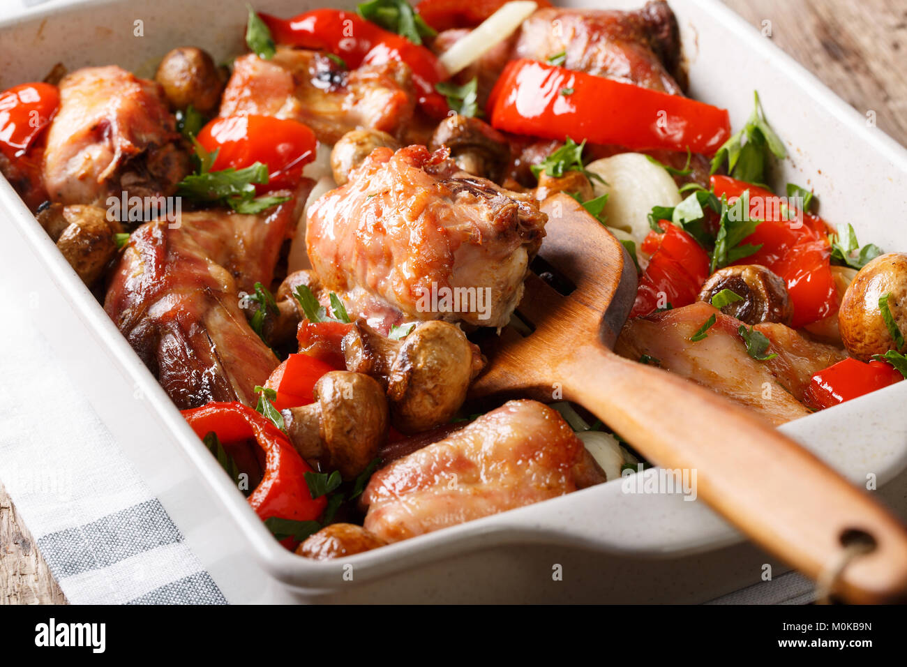Traditional rabbit mushrooms onions stew hi-res stock photography and ...