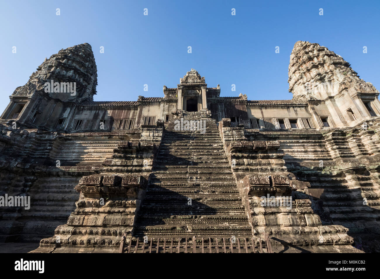Towers of the central block of Angkor Wat, as seen from the second ...