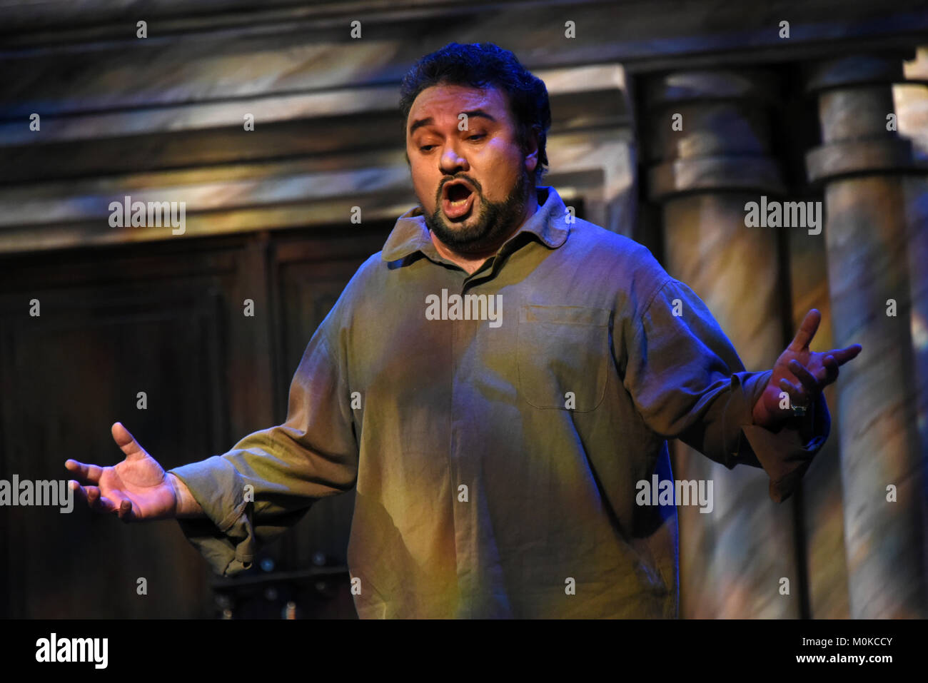 Mexican tenor Ramon Vargas (Mario Сavaradossi) perfoms "Tosca" opera ...