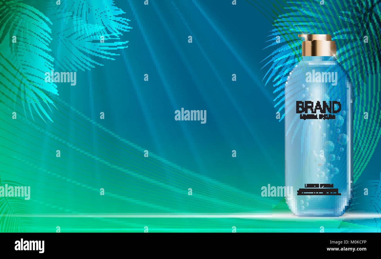 Design Cosmetics Product Template for Ads or Magazine Background. 3D ...