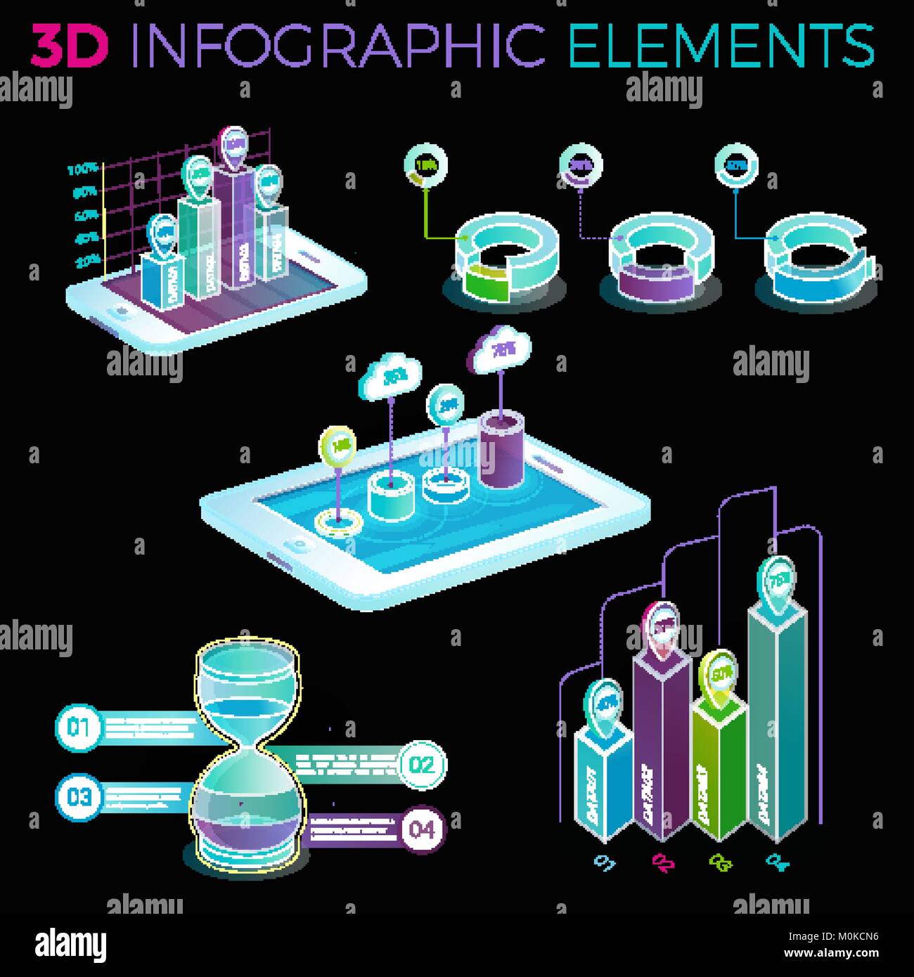 3D Infographic Elements Stock Vector Image & Art - Alamy