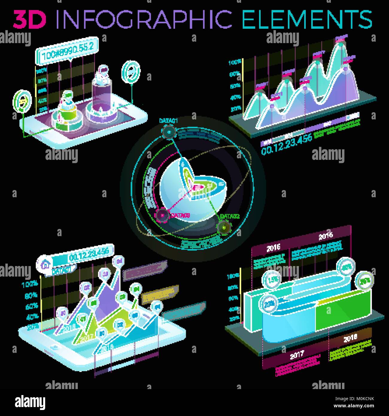 3D Infographic Elements Stock Vector Image & Art - Alamy