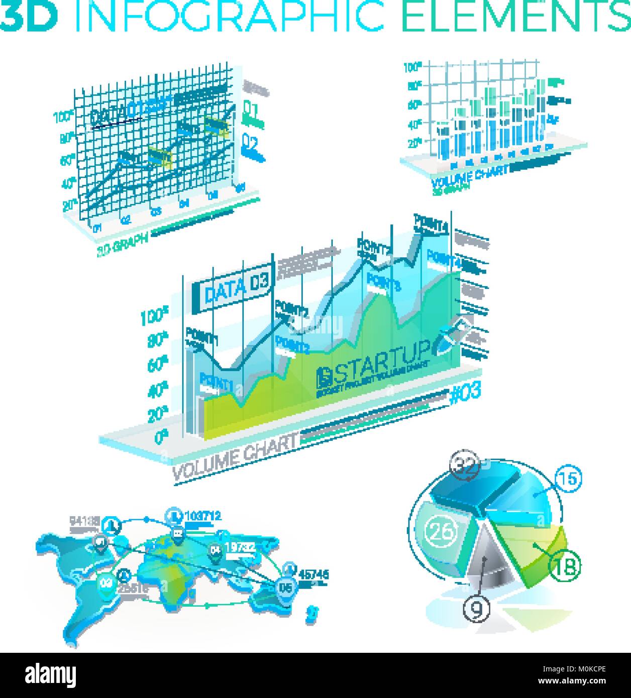 3D Infographic Elements Stock Vector Image & Art - Alamy