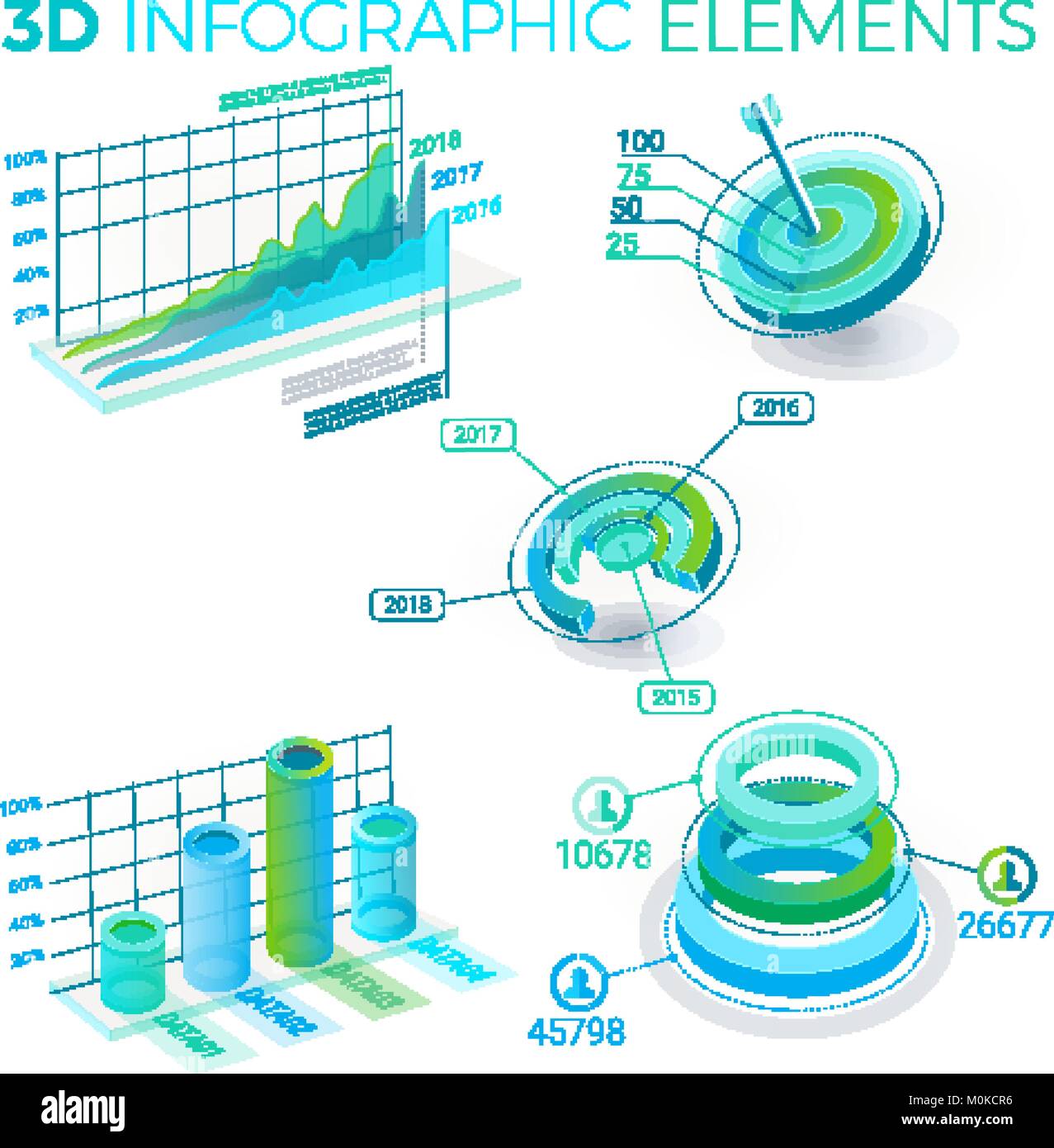 3D Infographic Elements Stock Vector Image & Art - Alamy