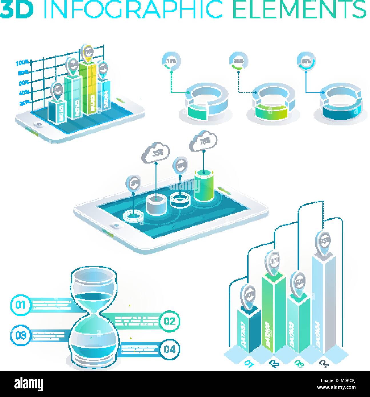 3D Infographic Elements Stock Vector Image & Art - Alamy