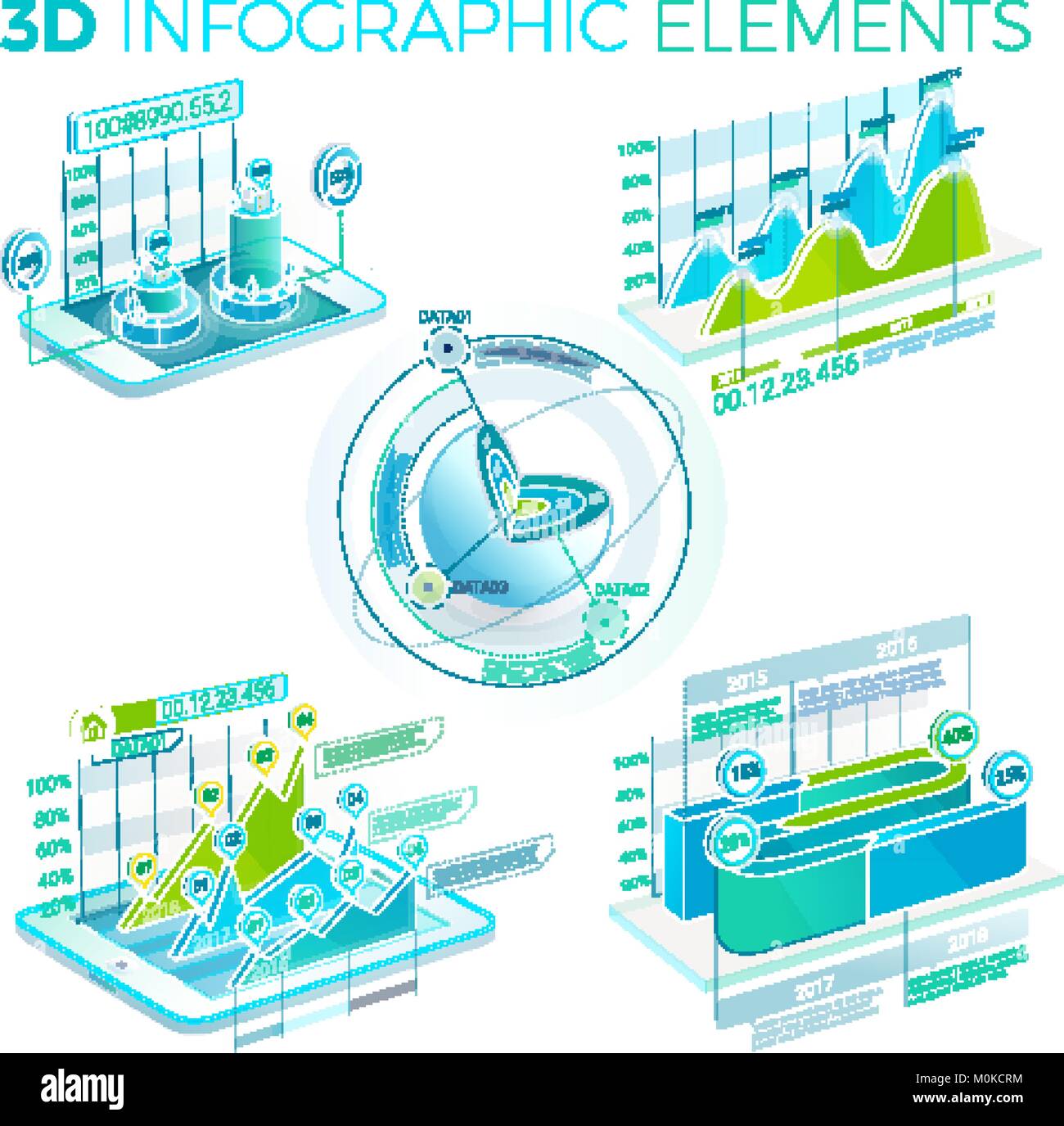 3D Infographic Elements Stock Vector Image & Art - Alamy