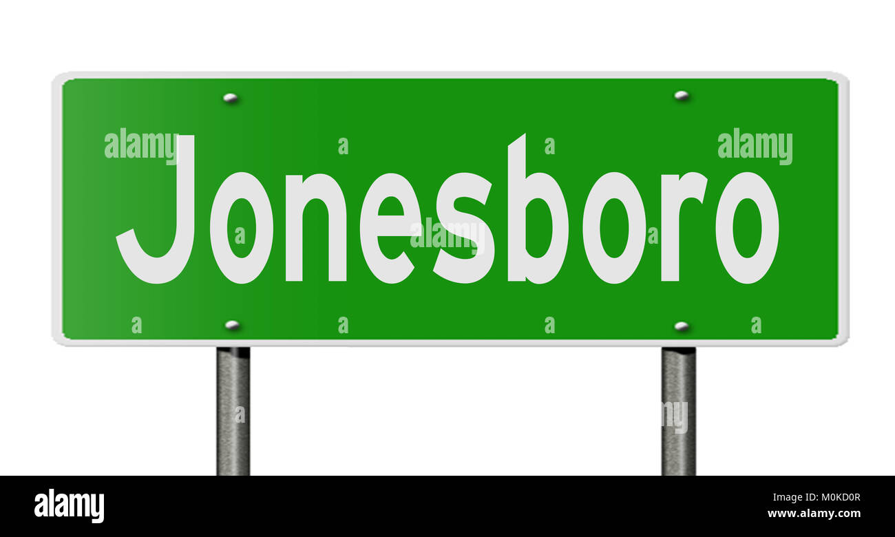 A 3d rendering of a green highway sign Stock Photo - Alamy