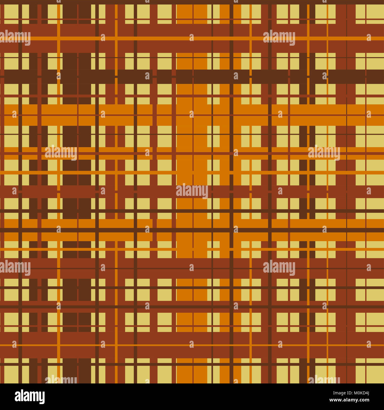 Plaid pattern with criss-crossed lines in dark orange, tan and brown ...
