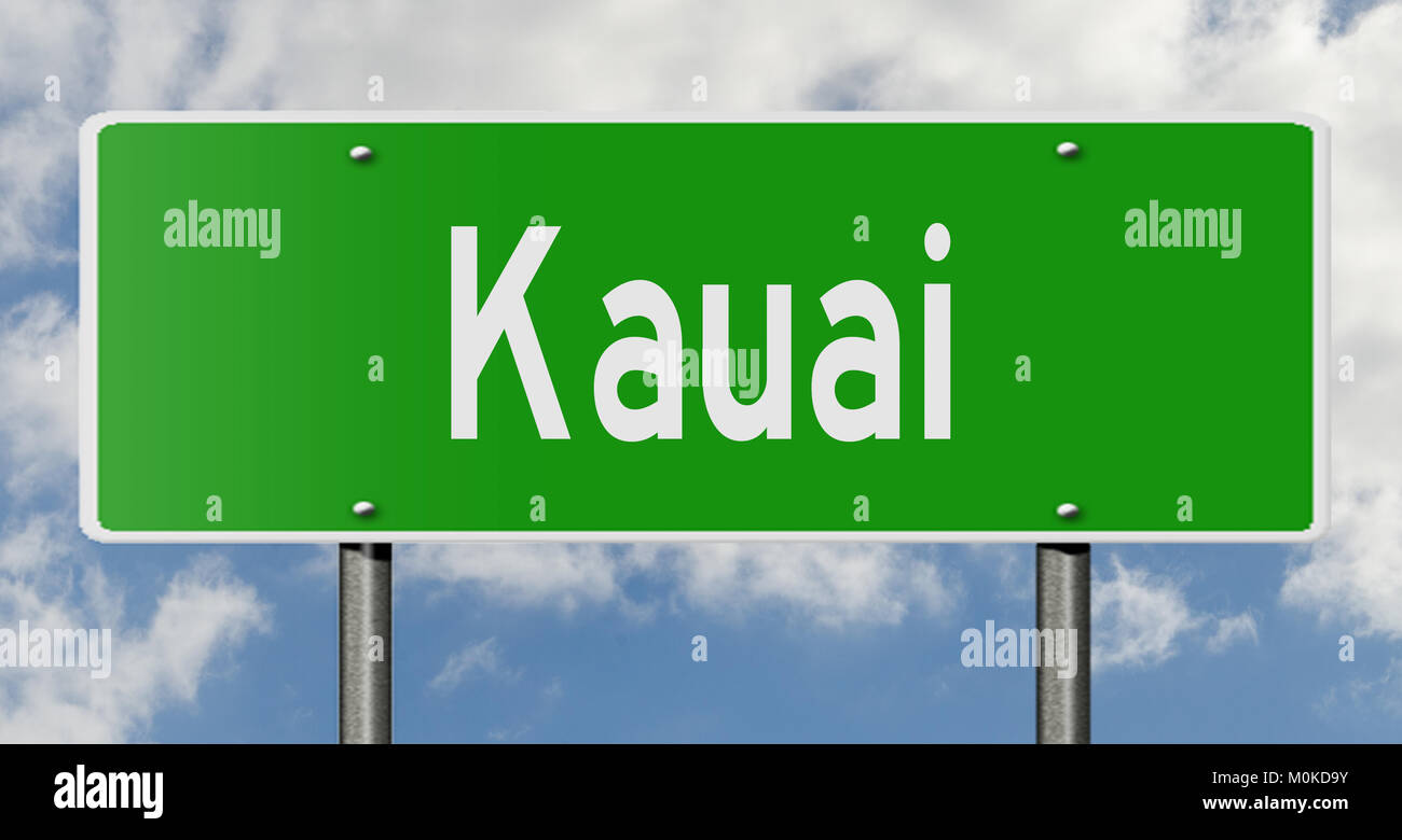 Kauai road sign hi-res stock photography and images - Alamy