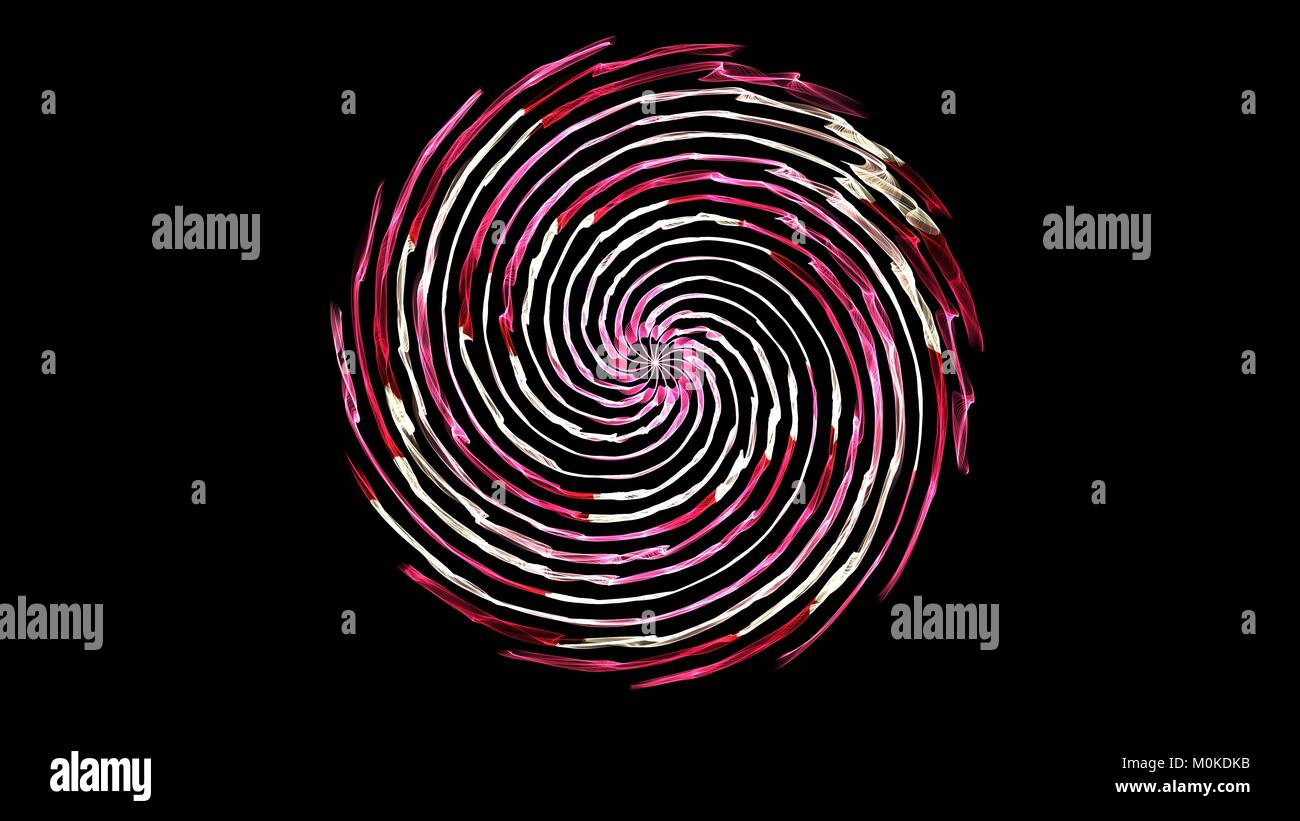 Colorful fusion spectrum circle on black background. Flame spiral ...