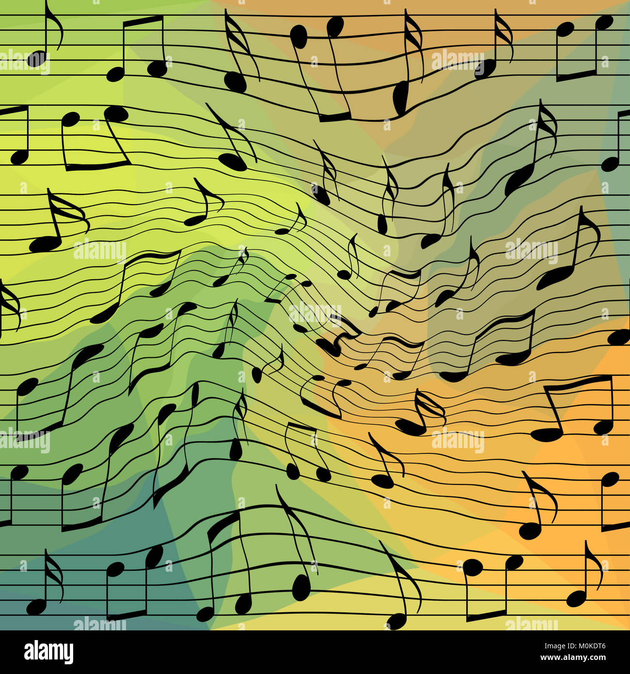 Music notes on geometric background made with earth tones Stock Photo ...