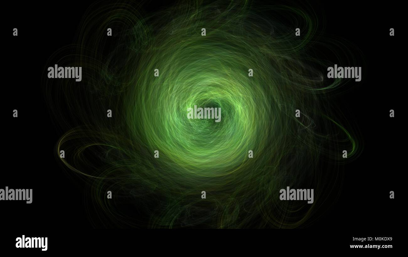 Abstract green lines on black background. Sparkle green light, green ...