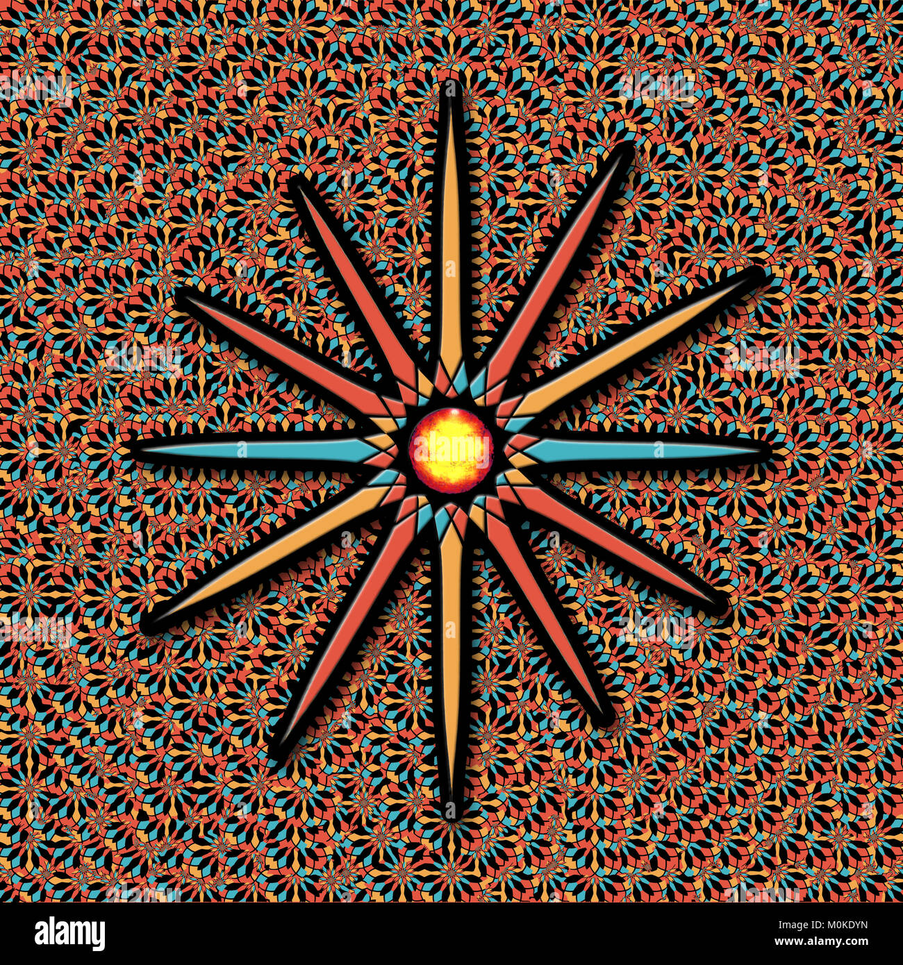 Colorful geometric star design on fine textured background Stock Photo ...