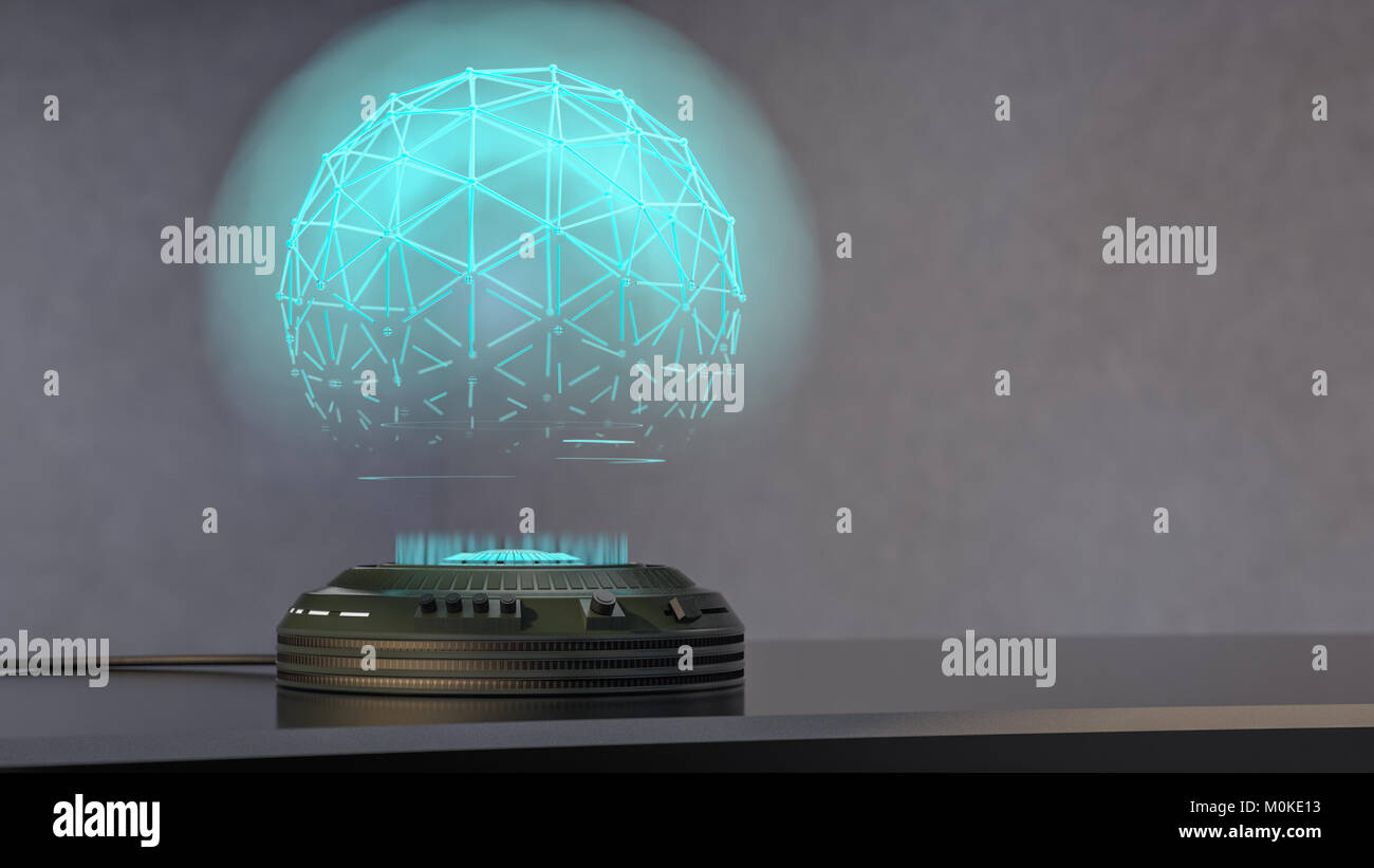 Hologram projection globe hi-res stock photography and images - Alamy