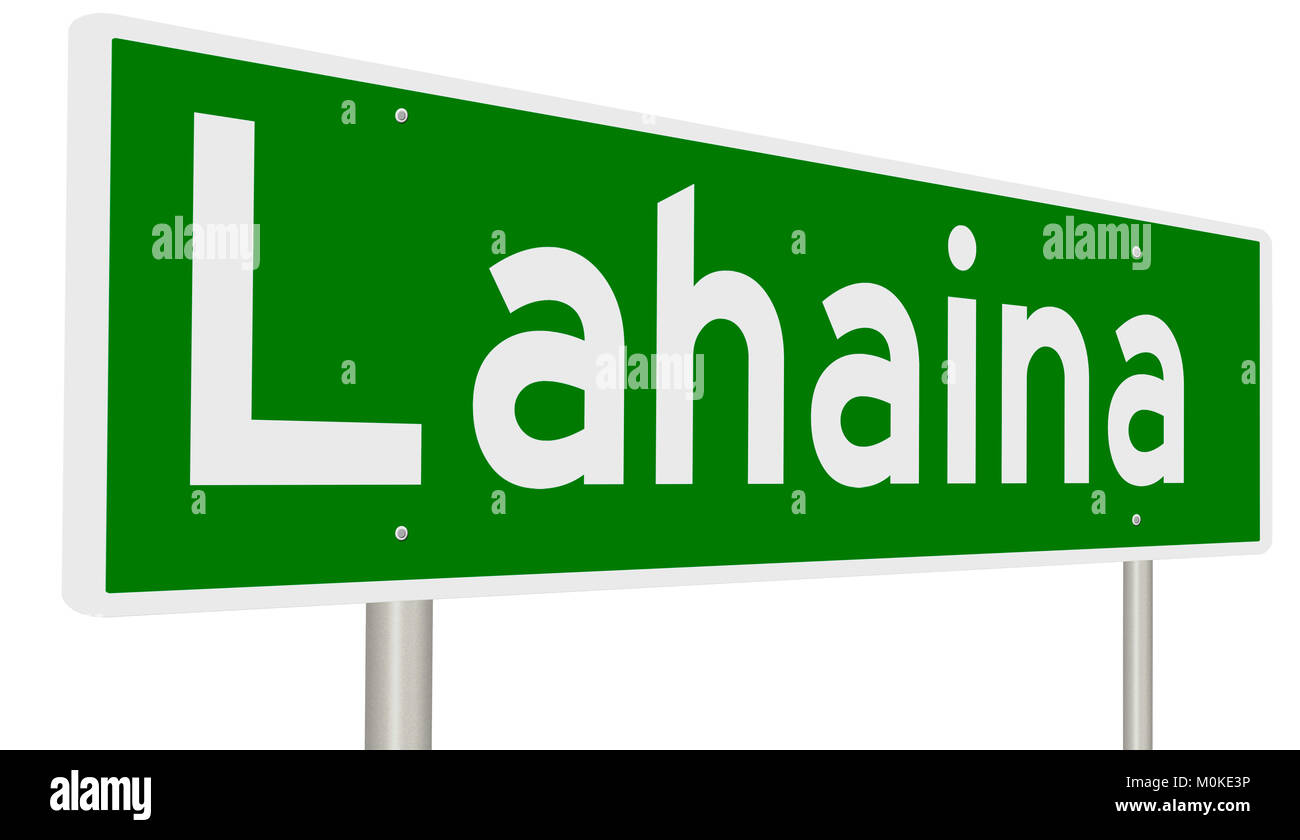 A 3d rendering of a green highway sign Stock Photo - Alamy