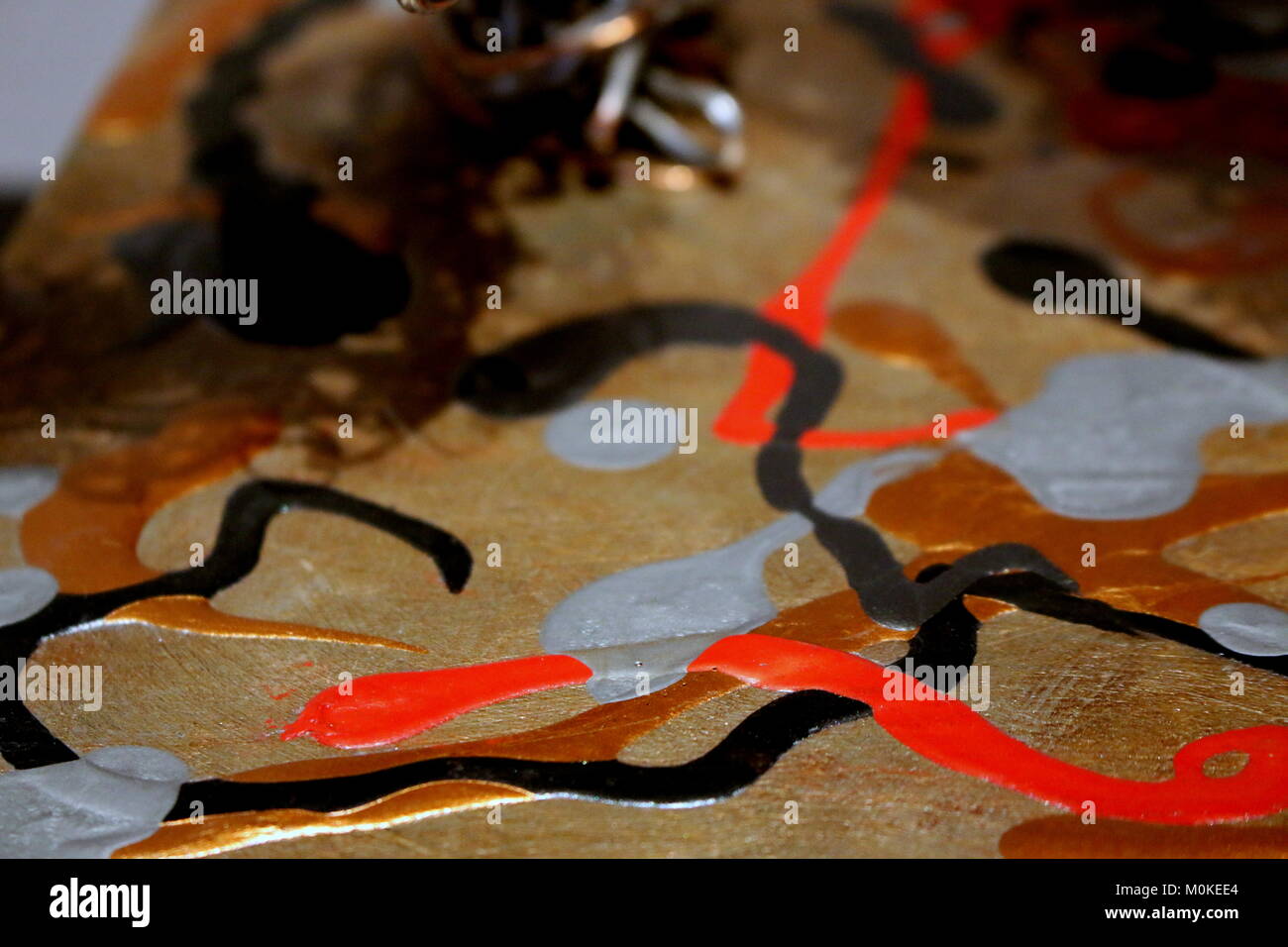 Gold, Red and Black Abstract Stock Photo - Alamy