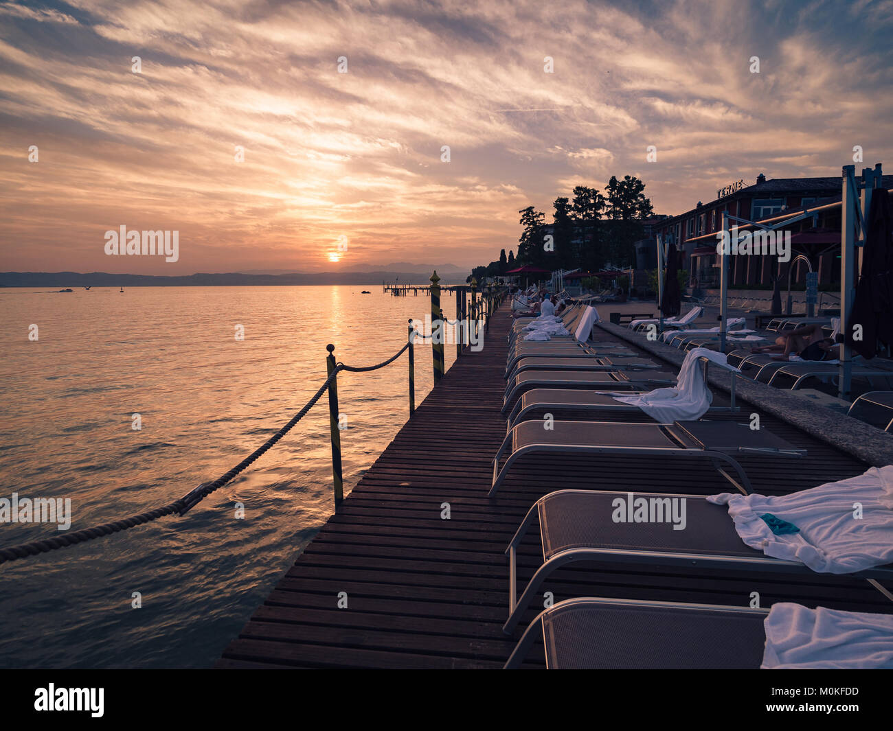 Sirmione, Italy - August 3, 2016: Aquaria is the Thermal Spa Center of ...