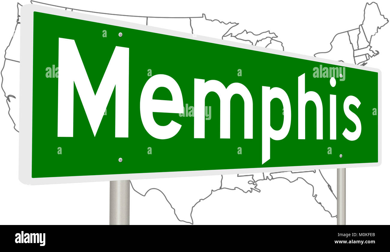 A 3d rendering of a green highway sign Stock Photo - Alamy