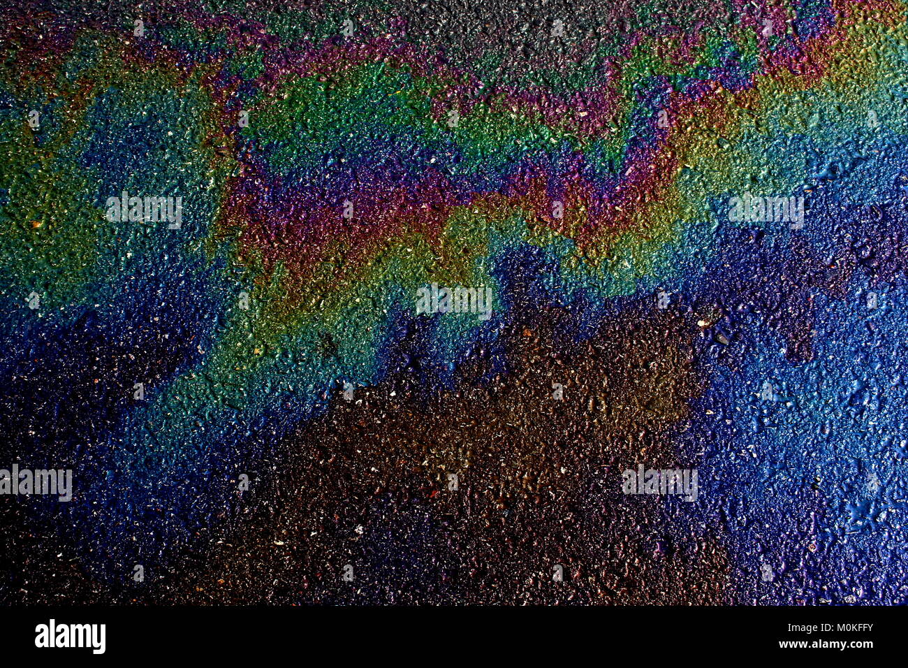 Oil on Asphalt Stock Photo - Alamy