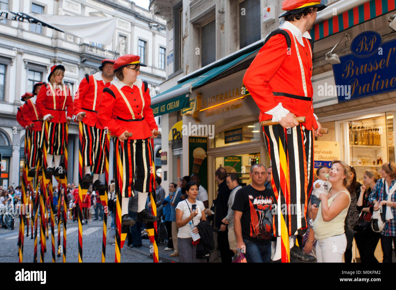 Ommegang festival at the Galleries St Hubert, Brussels, Belgium. The ...