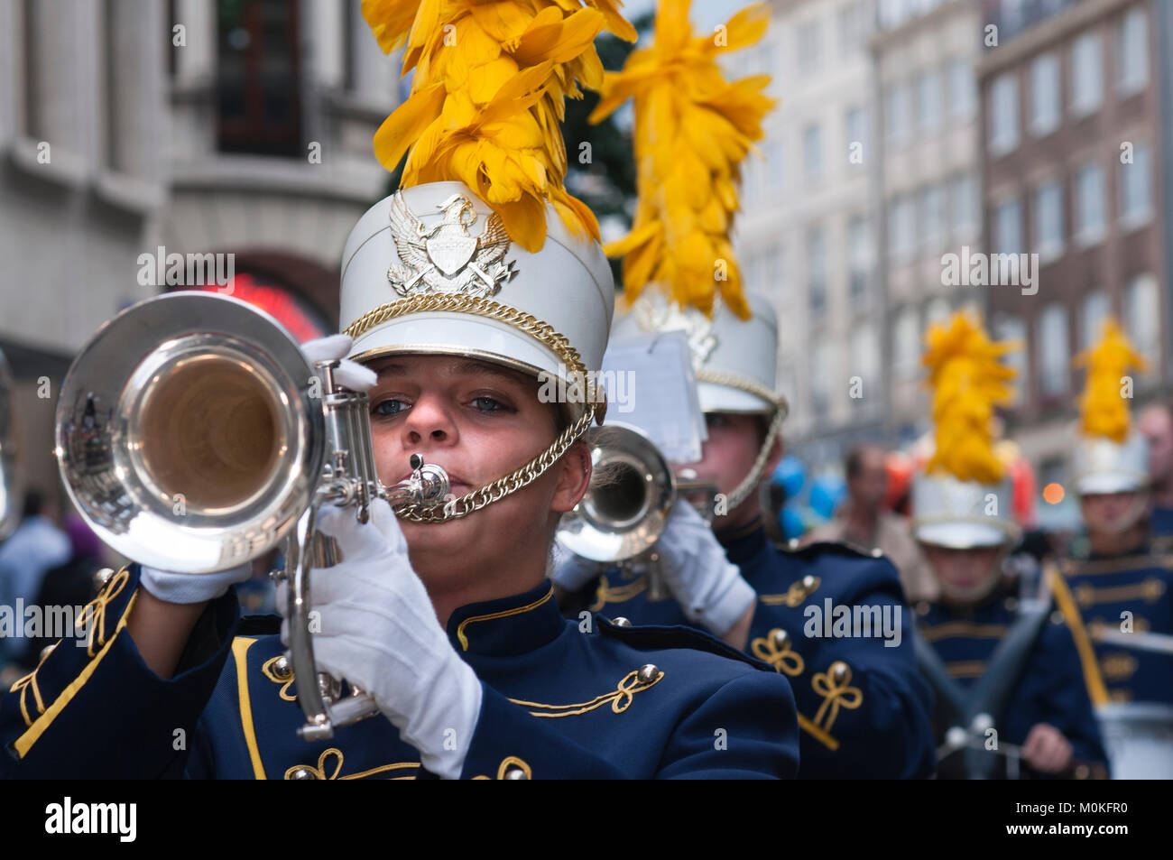 Music parade during Balloon's Day Parade, Brussels, Belgium Stock Photo ...