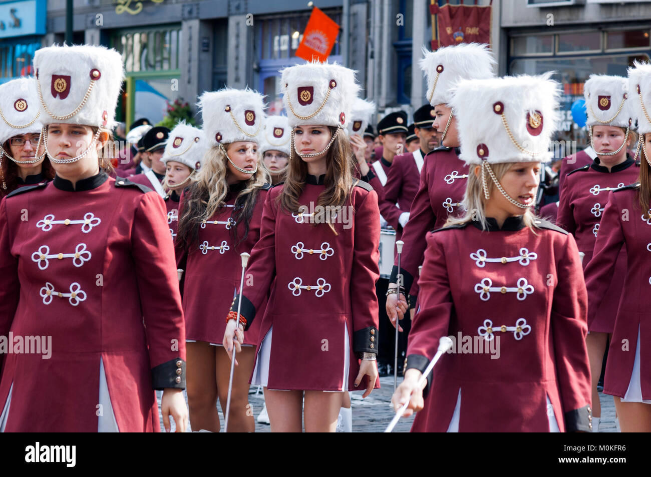 Music parade during Balloon's Day Parade, Brussels, Belgium Stock Photo ...
