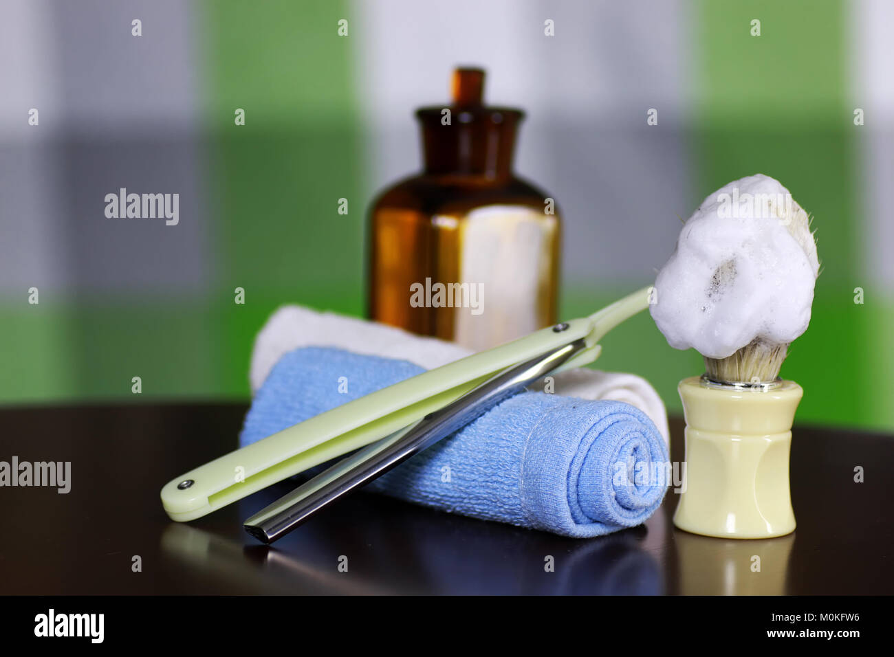 shaving accessories danger Stock Photo - Alamy