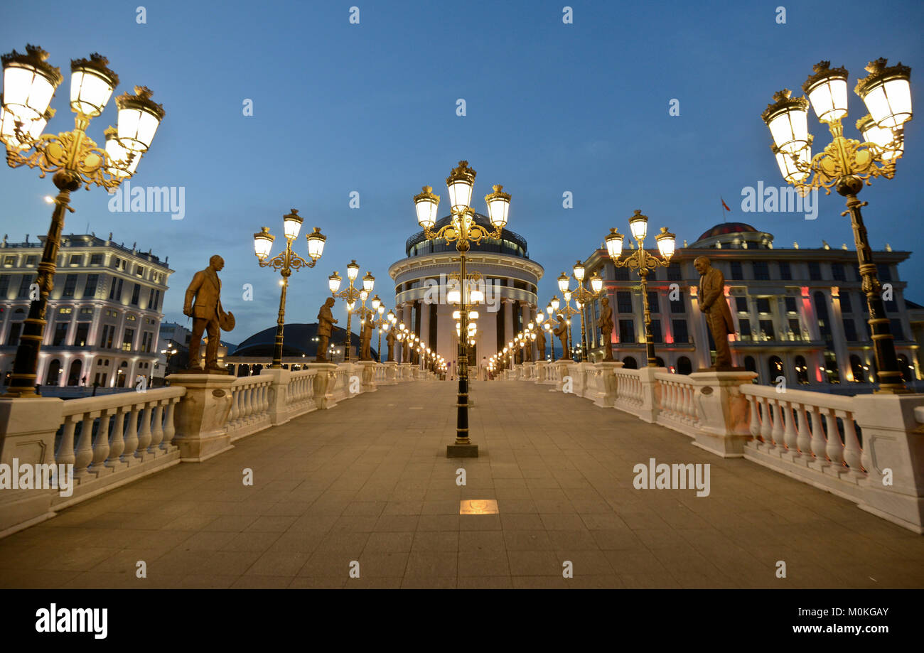 Art Bridge, Skopje, Macedonia Stock Photo - Alamy