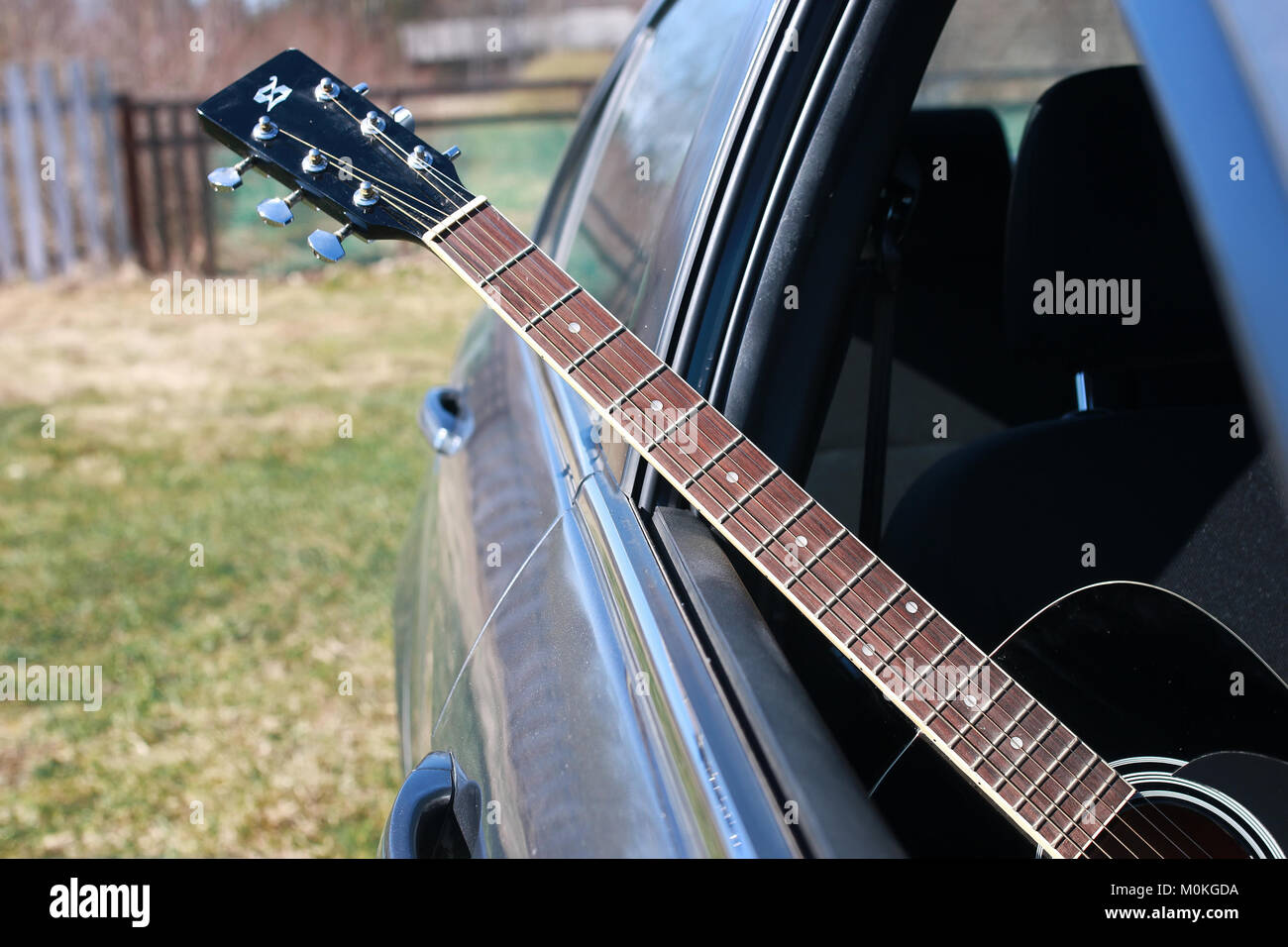 guitar outdoor near car Stock Photo - Alamy