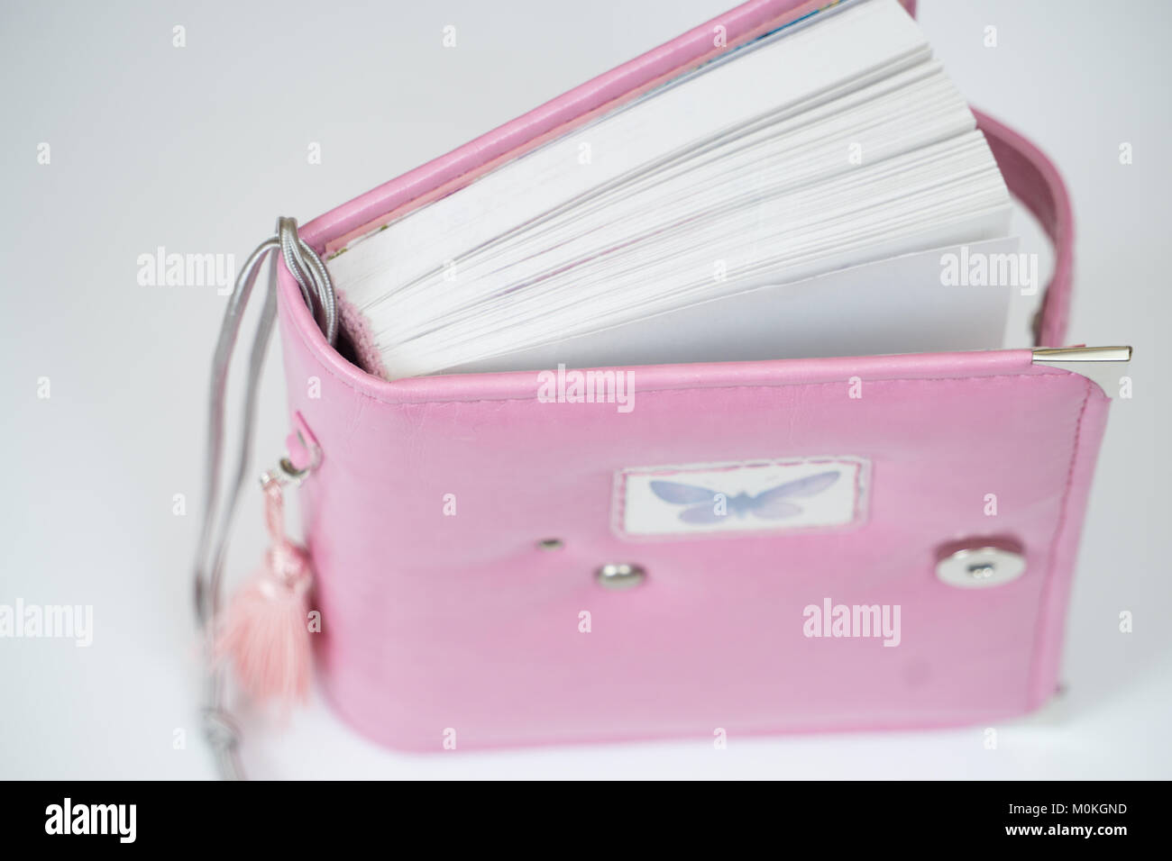 Handmade pink color leather notebook, planner for business or education ...