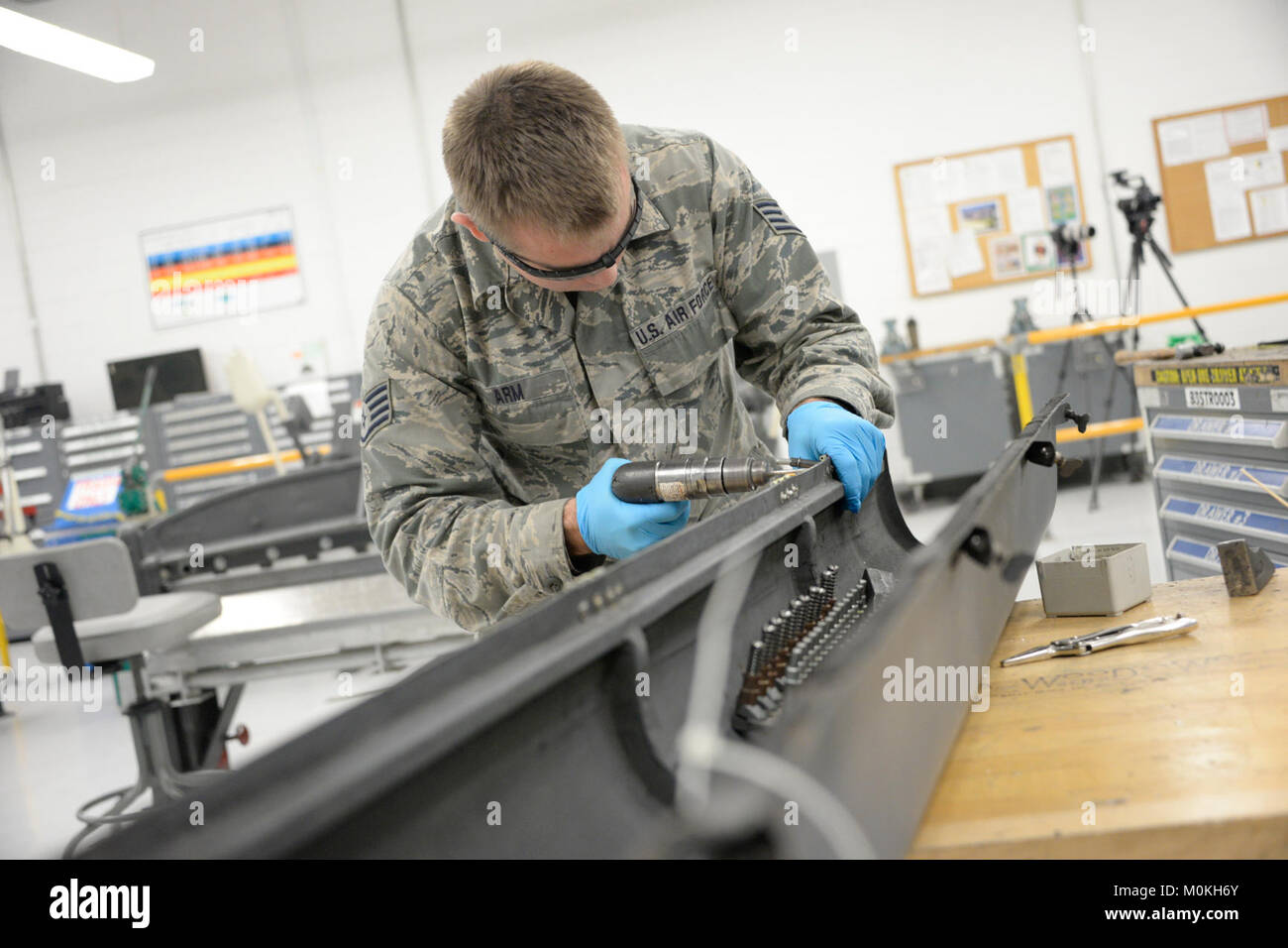 U.S. Airman, Staff Sgt. Michael Arm, structural repair specialist ...