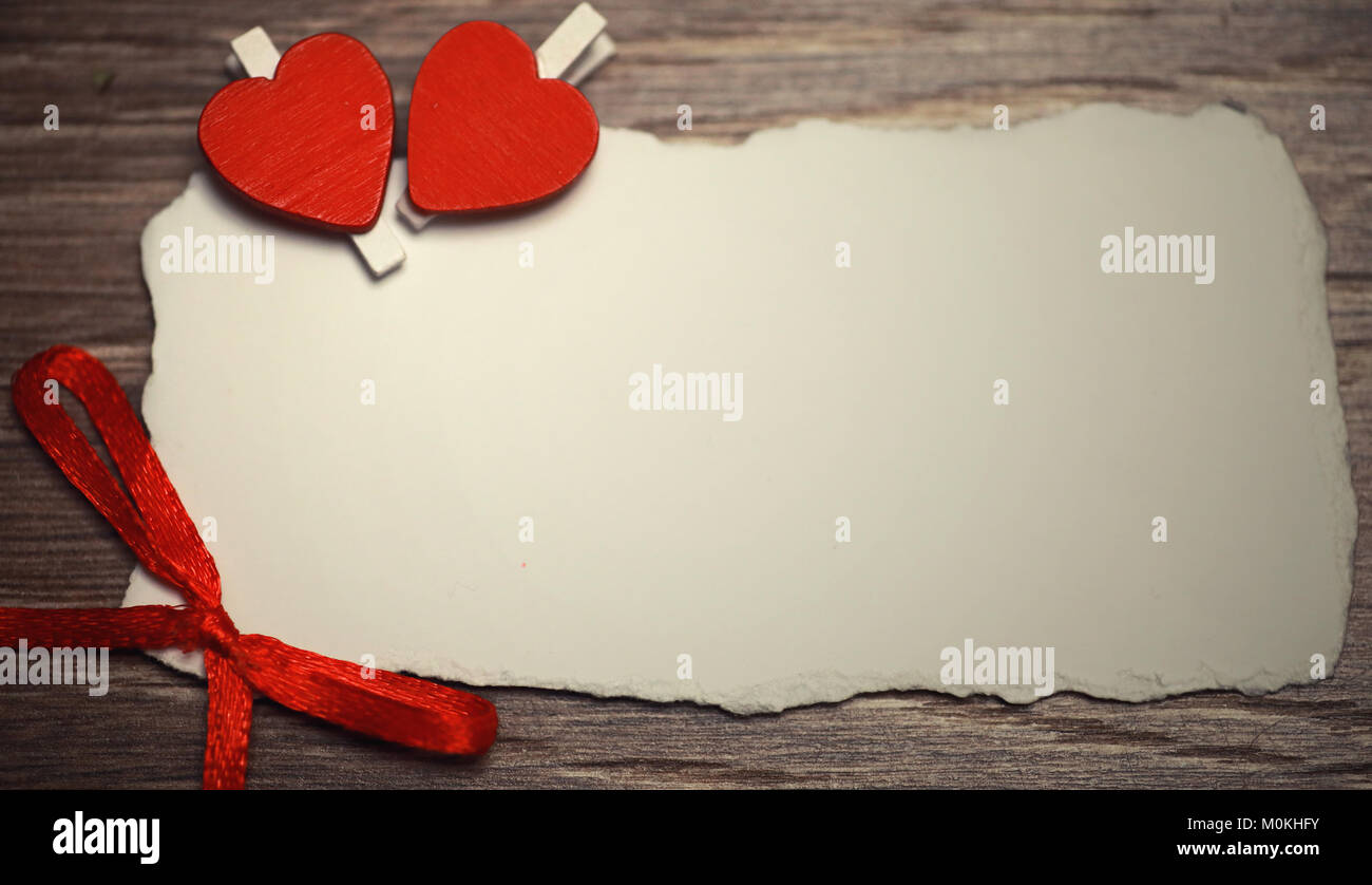 white sheet of paper love notes and heart shape Stock Photo - Alamy