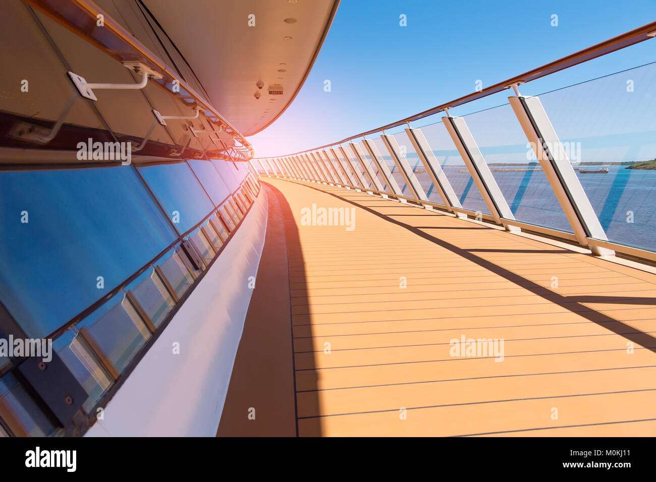 Sea view from cruise ship sailing Stock Photo - Alamy