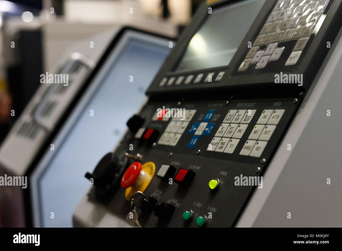 Computer machine control panel for automated production in factory hi ...