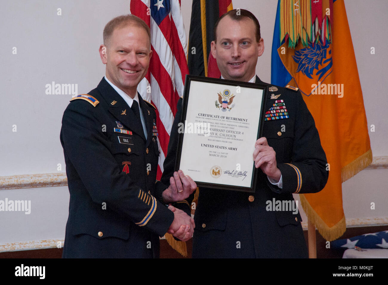 Col. Kenneth Cole, left, the 12th Combat Aviation Brigade (CAB ...