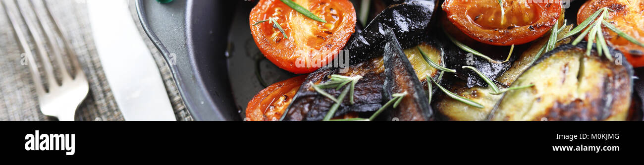 Long horizontal background of vegetables grilled Stock Photo - Alamy