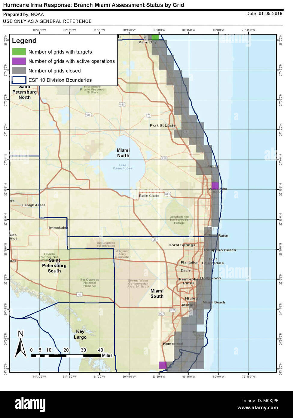 Hurricane Irma disaster relief agency map Stock Photo - Alamy