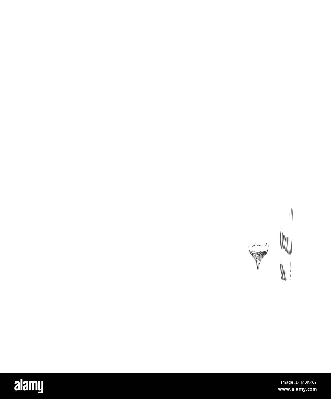 Cutlery on napkins sketch. Fork, knife and spoon on napkin set drawing ...