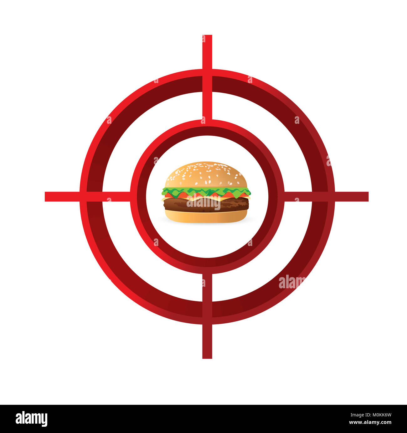 burger target concept illustration design isolated over white Stock ...