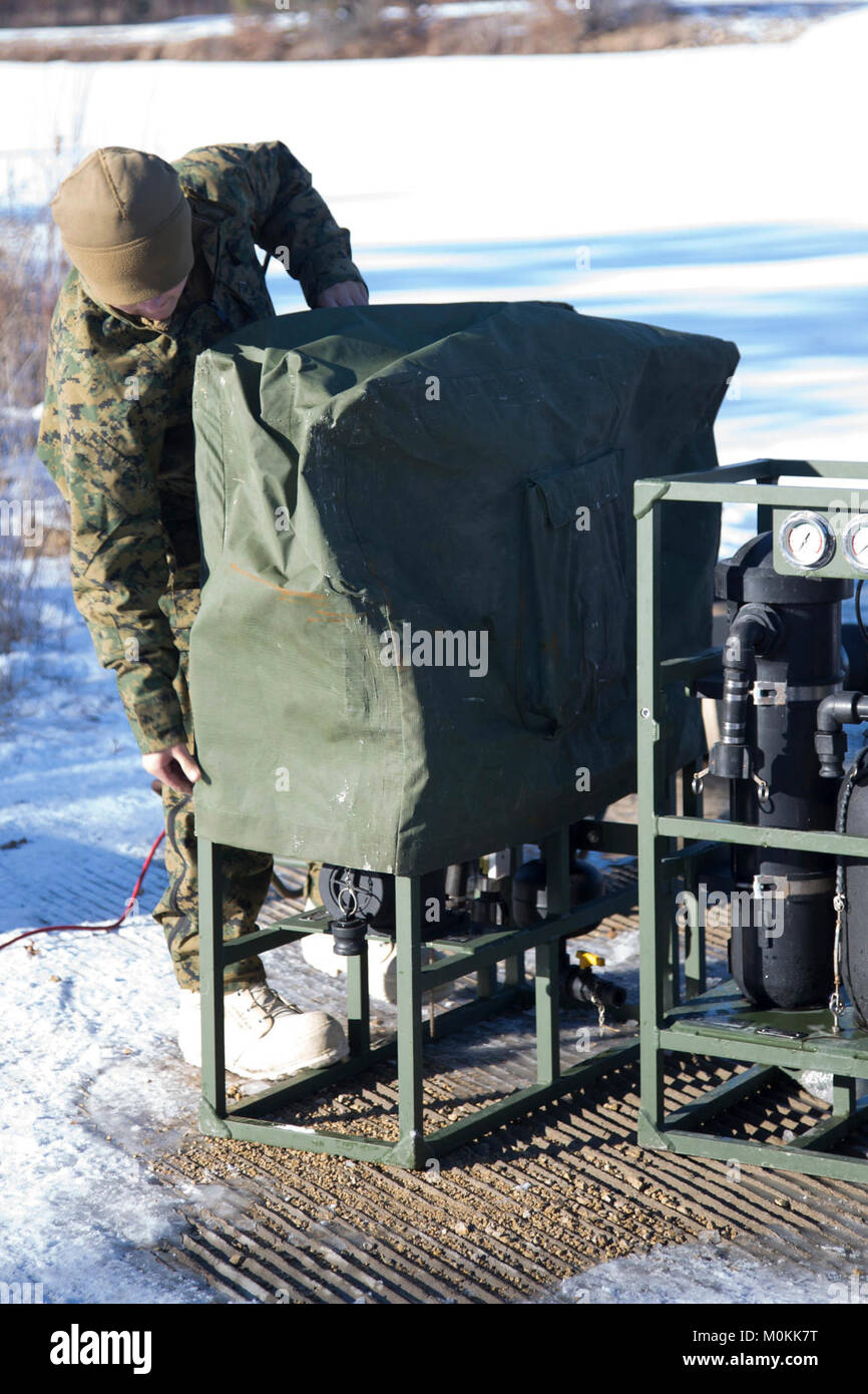 U.S. Marine Corps. Lance Cpl. Electra Thingwold, a water support ...