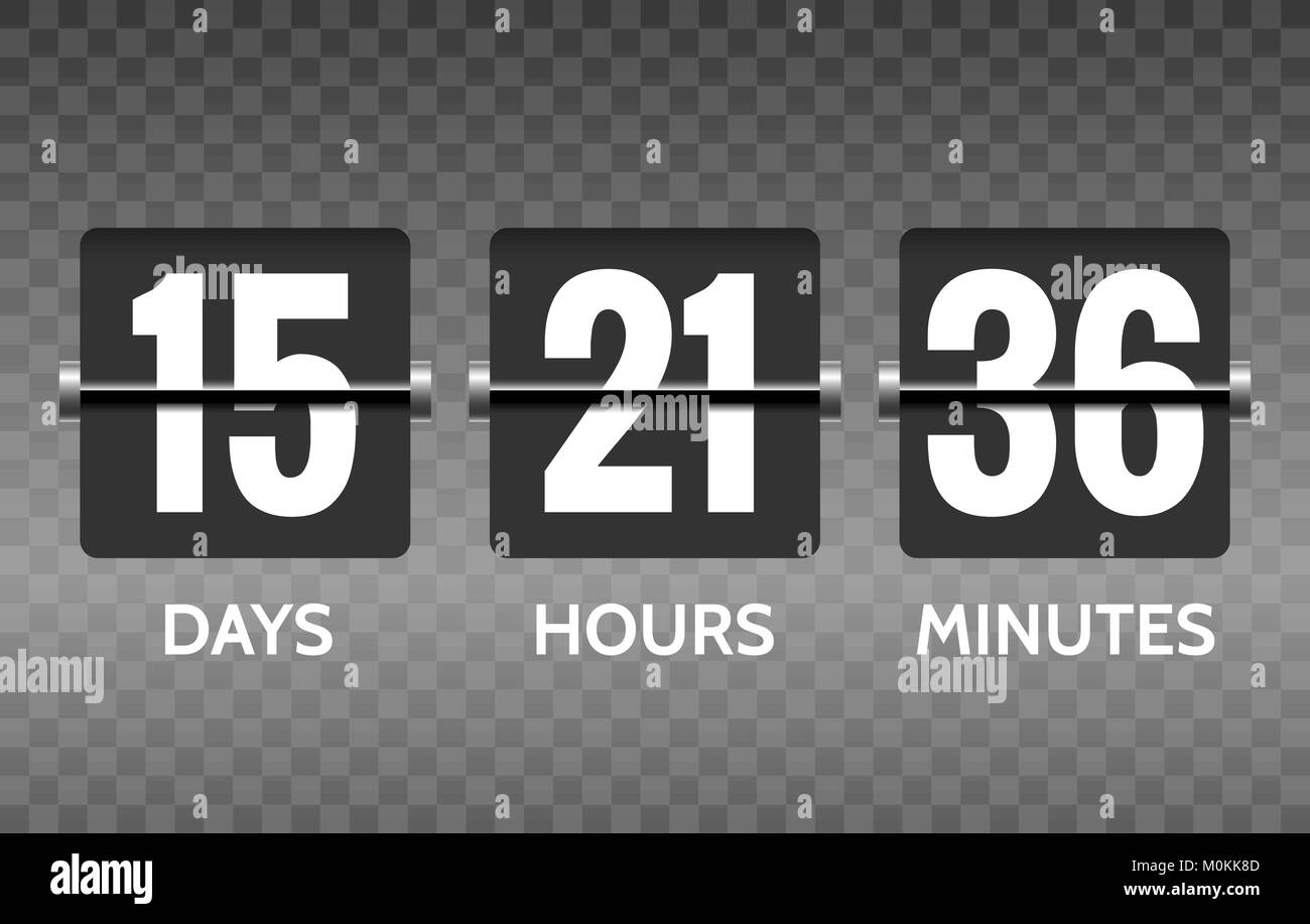 Flip countdown timer numbers on transparent Stock Vector Image & Art ... Flip countdown timer numbers on transparent Stock Vector Image & Art ...