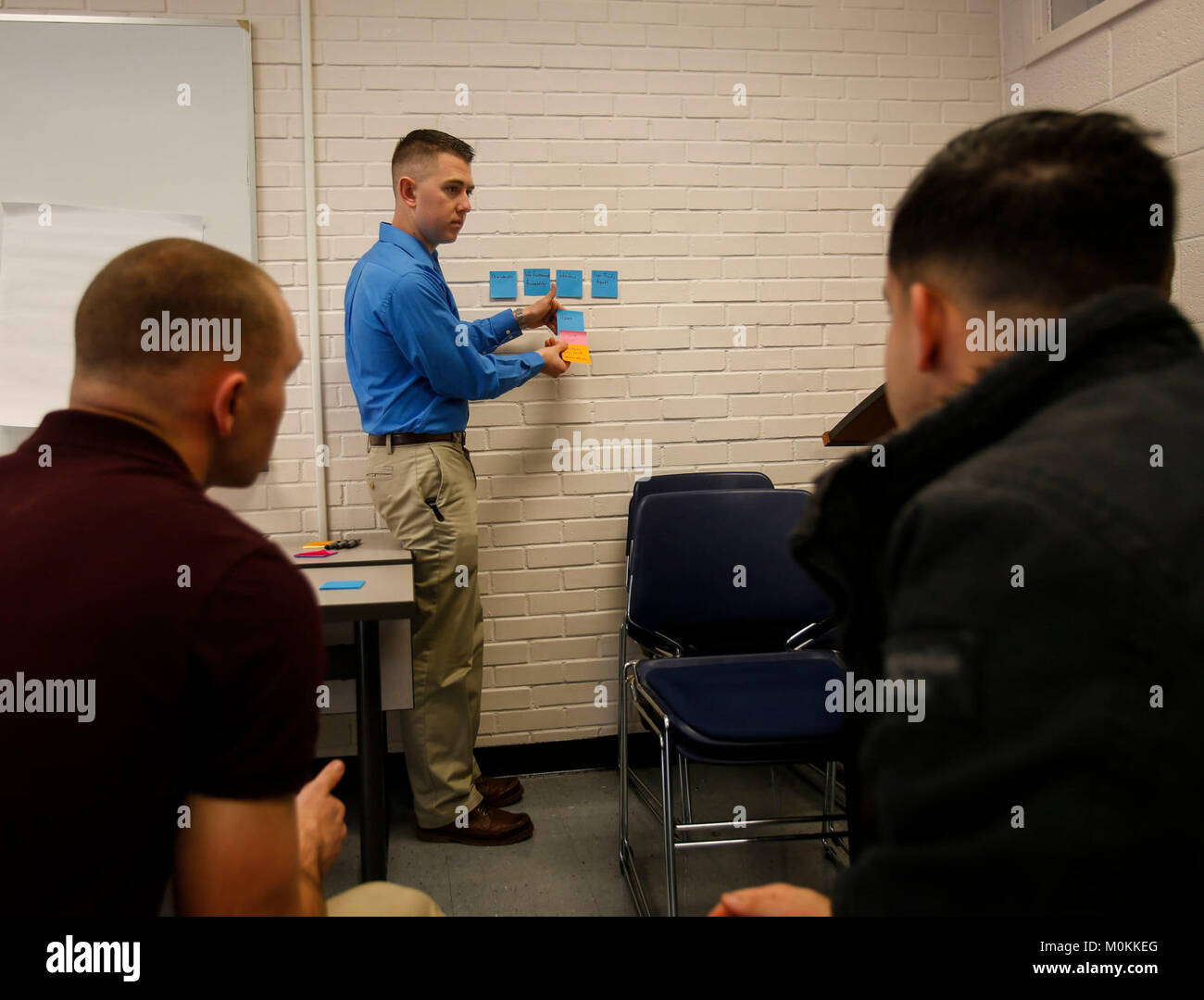 Marines with II Marine Expeditionary Force Information Group use sticky ...