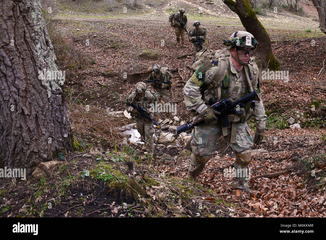 U.S. Army paratroopers assigned to the U.S. Army Dog Company, 1st ...