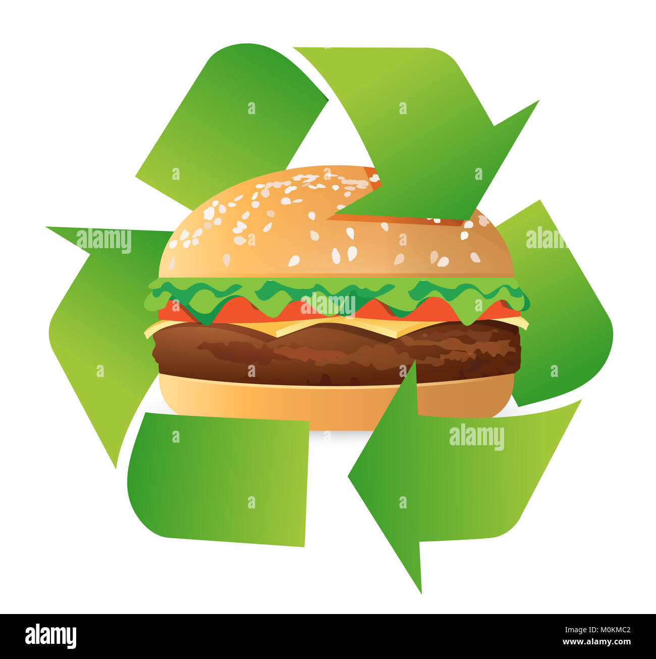recycle burger food concept illustration design isolated Stock Photo ...