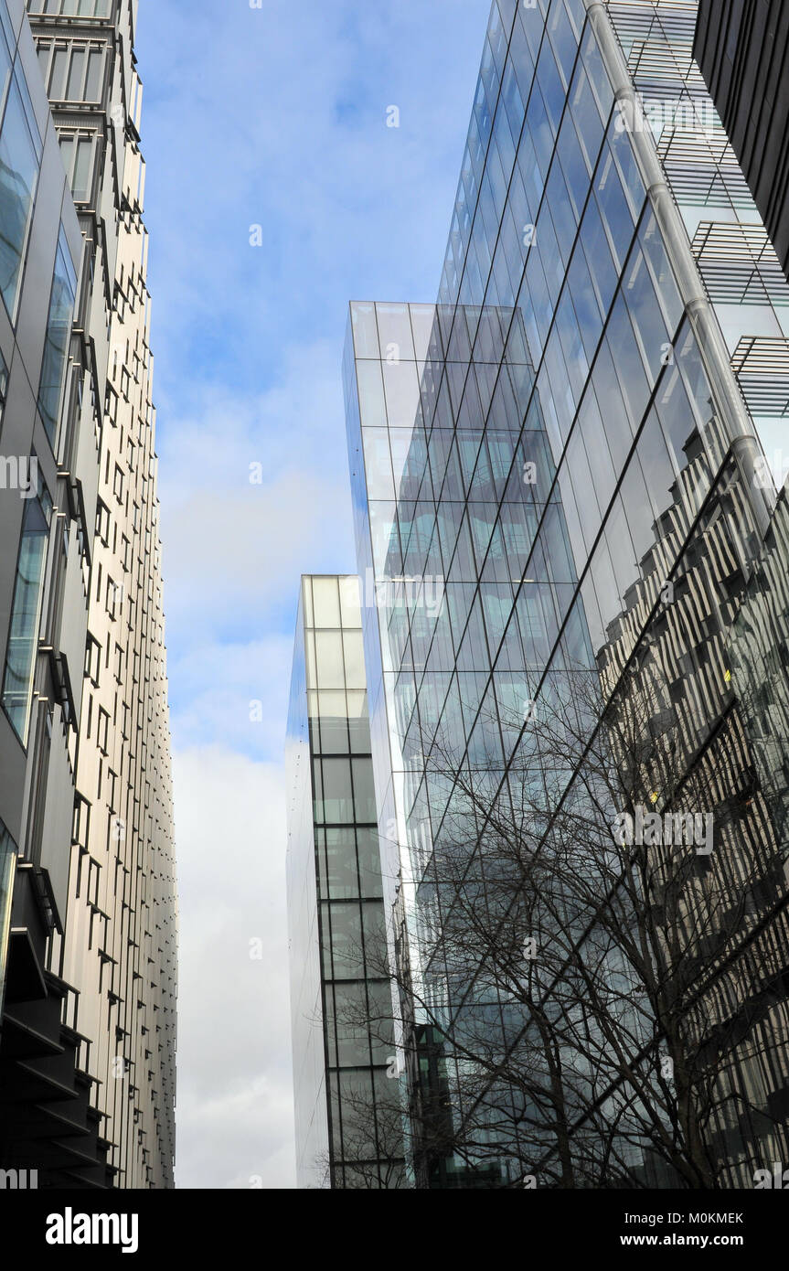 modern contemporary architecturally designed buildings at more London ...