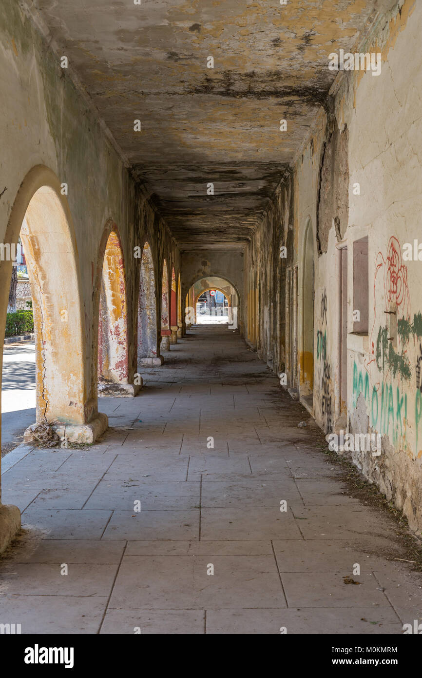 Dilapidated Hospital, Lost Place, Eleousa, Rhodes Stock Photo - Alamy