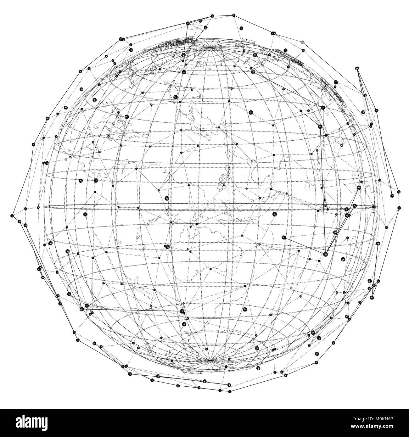 Close up of Earth and network lines on top of it Stock Vector Image ...