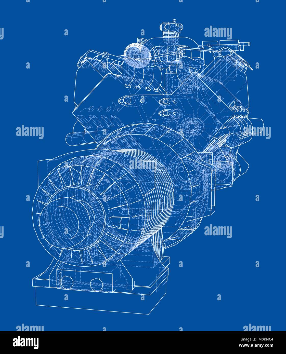 Car engine. Vector rendering of 3d Stock Vector Image & Art - Alamy