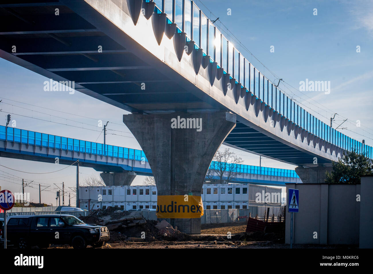 Construction of a new motorway in Krakow, Poland Stock Photo - Alamy